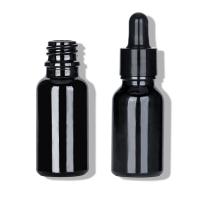 China Black Glass Dropper Bottles UV Protective 30ml Amber Dropper Bottles for sale