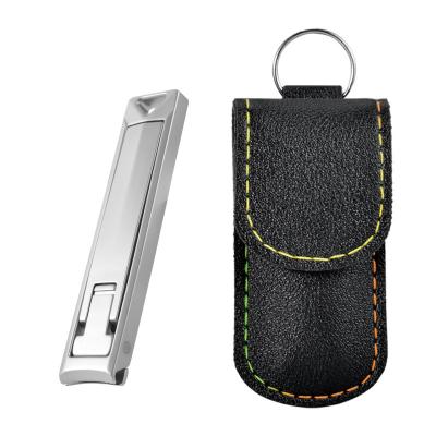 China Focstar Ultra Slim Wide Jaw Nail Clipper Foldable Thick Toenail Cutter for Fingers for sale