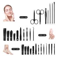 China 26 Pieces Stainless Steel Manicure Set with Portable PU Leather Case for Nail and Pedicure Care for sale