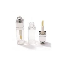 China Empty Lip Gloss Tube Square Acrylic Tube Luxury Lip Gloss Packaging Private Label Cosmetics Packaging for sale