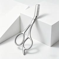 China Stainless Steel Eyebrow Trimmer Comb-and-scissors Design Beauty Mini Scissors for sale