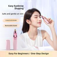 China Focstar New 2 in 1 Electric Eyebrow Trimmer Lipstick Style Women Facial Hair Remover Portable Painless Shaver USB Rechargeable for sale