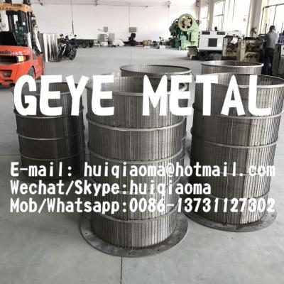 China Wedge Wire Rotary Drum Screens, V-wire Wedge Wire Cylindrical Rotating Trommel Drum Screens for sale