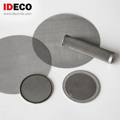 China Custom Stainless Steel Wire Mesh Filter Discs and Cylindrical Filter Elements SS304 SS316 for sale