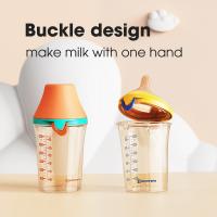China Nice Papa Self Patents Anti Colic Flip Cap Baby Bottle Extra Wide Neck One Hand Free for sale