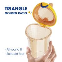 China 90° Extra Wide Angle Flip Cap Baby Bottle Breast Like Off Center Soft Nipple 240ml for sale