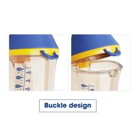 China 90° Extra Wide Angle Flip Cap Baby Bottle Breast Like Off Center Soft Nipple 240ml for sale