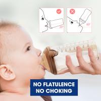 China Medium Flow Flip Cap Baby Bottle PPSU Off Center Nipple 180ml for sale
