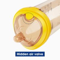 China Medium Flow Flip Cap Baby Bottle PPSU Off Center Nipple 180ml for sale