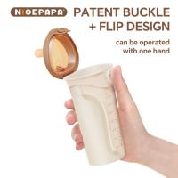 China Flip-cap Anti-Drop Soft Silicone Baby milk Bottle with Natural Response Nipple (Round Hole S Code) for sale