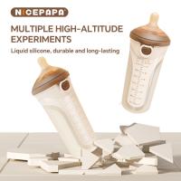 China Flip-cap Anti-Drop Soft Silicone Baby milk Bottle with Natural Response Nipple (Round Hole S Code) for sale