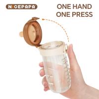 China Off-Center Non-Threaded For Easy Cleaning Glass Flip-cap Baby Bottles Newborn Product Slow velocitys for sale