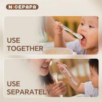 China 2-In-1 Baby Spoon And Fork Baby stuff Parent＆Child Companionship Fork＆Spoon Baby Feeding Kit for sale