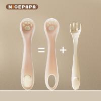China 2-In-1 Baby Spoon And Fork Baby stuff Parent＆Child Companionship Fork＆Spoon Baby Feeding Kit for sale