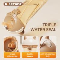 China V-shaped anti-choking PPSU heat-resistant flip-cap water cup protects kids with gravity ball soft handle 330ml for sale