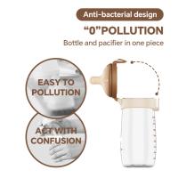 China High Quality Glass Flip-cap Bottle Bite Resistant Durable nipple Suitable For Newborn Babies Like for sale