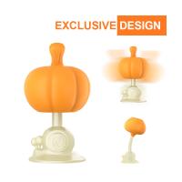 China Eco Inspired Flexible Baby Teething Toys Vegetable Pumpkin Silicone Teether for sale