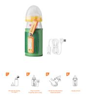 China Formula Breast Milk Bottle Warmer Travel USB 42°C Temperature for sale