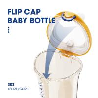 China Plastic Flip Cap 8 Oz Milk Bottles Anti Colic PPSU BPA Free 180ml / 240ml for sale