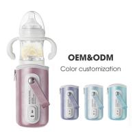 China 240Ml wholesale customized glass baby milk feeding bottles with warmer sleeves formula storage set Easy On The Go for sale