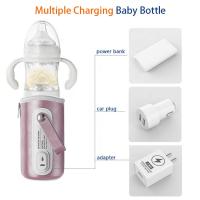 China 240Ml wholesale customized glass baby milk feeding bottles with warmer sleeves formula storage set Easy On The Go for sale