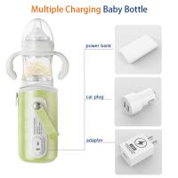 China 8oz/240ml 3 In 1 thermostat glass milk breast feeding bottle With Formula Dispenser Night Feeding Baby Bottle for sale