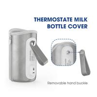 China OEM ODM Patent Design Portable 240ml 8oz 3 in 1 Quick Rush Smart USB warmer glass milk handle baby Night Feeding Bottle for sale