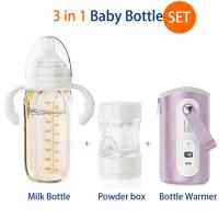 China Anti-Colic 240ml Formula Making  Mixing Dispenser Baby Bottle  With Travel Bottle warmer USB 240ml 3 in 1  Night Feeding for sale