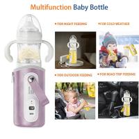 China Anti-Colic 240ml Formula Making  Mixing Dispenser Baby Bottle  With Travel Bottle warmer USB 240ml 3 in 1  Night Feeding for sale