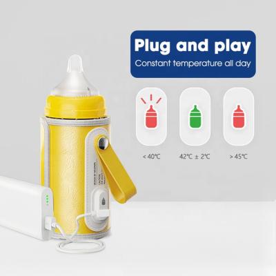 China 10W Thermostat 42 Degree Travel Milk Bottle Warmer ROHS USB Connect For Baby Feeding for sale