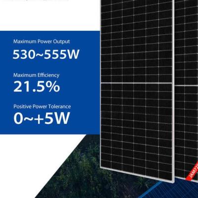 China Full Black Ja Solar jam72s30 540w 545w mr 550w 530W 555W Transparent Solar Panels For Greenhouses for sale