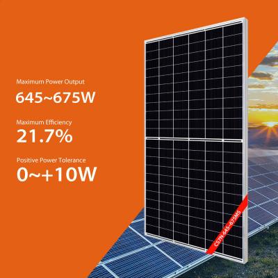 China 650W Roof Mounted Solar Panels 655W 660W 675W Canadian Half Cut Solar Panels for sale
