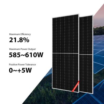 China JA Pv Modules Solar 585W 590W 605W 610W All Black Solar System Shingled Technology for sale