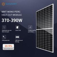 China Sunport C6 III MWT Mono Half Cut Solar Cell Module Panel Array Eff. 20.9% 370w 375w 380w 385w 390w for sale