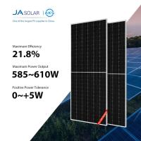 China 585W 590W JA All Black Solar System 595W 600W 605W 610W Shingled Solar Panel for sale