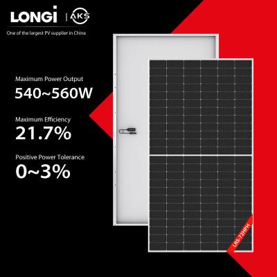 China 540W 545W Bifacial Solar Panel 550W 555W 560W Rooftop Solar Power System Transparent for sale