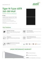 China AKS Jinko Tiger N-type 60tr Solar Panel 360W 365W 370W 375W 380W Solar Panel Painel Solar Jinko Solar PV Module for sale
