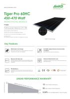 China Jinko Tiger Pro 60HC P-Type Mono Solar Panel 450W 465W 470W Jinko Solar PV Module 450wp for sale