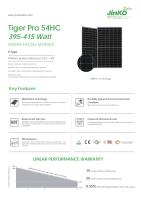 China Jinko Tiger Pro 54HC P-Type Solar Panel 395W 400W 405W 410W 415W for sale