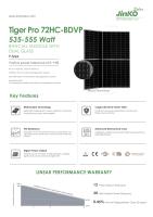 China Tiger Pro 72HC-BDVP P-Type Bifacial Module Jinko Solar Panel 535W 540W 545W 555W for sale