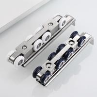 China Modern-Style Stainless Steel Sliding Door Guide Rail for Home Decor Hanging Wheel for Bedroom Balcony Window Pulley Track for sale
