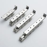 China Modern Stainless Steel Silent Bearing Track Wheel Indoor Sliding Foldable Door Accessories Hotel Window Hanging Pulley Nylon for sale