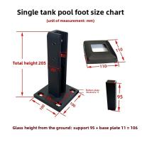 China Aluminum Magnesium Thickened Swimming Pool Clip Staircase Guardrail Handrail Base Punch-Free Fixing Step Ladder Clips Xiongfeng for sale