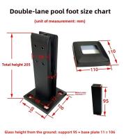 China Aluminum Magnesium Thickened Swimming Pool Clip Staircase Guardrail Handrail Base Punch-Free Fixing Step Ladder Clips Xiongfeng for sale