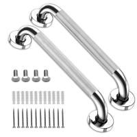 China 304 Stainless Steel Non-Slip Knurled Grab Bar Straight Wall-Mounted Bathroom Safety Handrail Brush Finish Hospital Elderly Care for sale