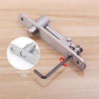 China 360 Degree Automatic Rebound Stainless Steel Wooden Door Hinges 90 Degree Opening Eccentric Positioning Damping Rotating Hinge for sale