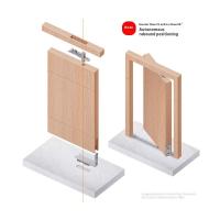 China 360 Degree Automatic Rebound Stainless Steel Wooden Door Hinges 90 Degree Opening Eccentric Positioning Damping Rotating Hinge for sale