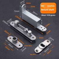 China 360 Degree Automatic Rebound Stainless Steel Wooden Door Hinges 90 Degree Opening Eccentric Positioning Damping Rotating Hinge for sale