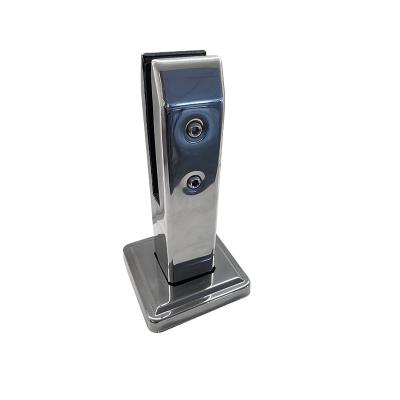 China Modern Stainless Steel Glass Stair Handrail Guardrail DIY Fixing Clip Balcony Stamping Base Swimming Pool Bathroom Hotel for sale