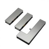China Modern Stainless Steel Frameless Floor Spring Door Clip for Glass Doors Easy Operation for Hotels and Houses for sale